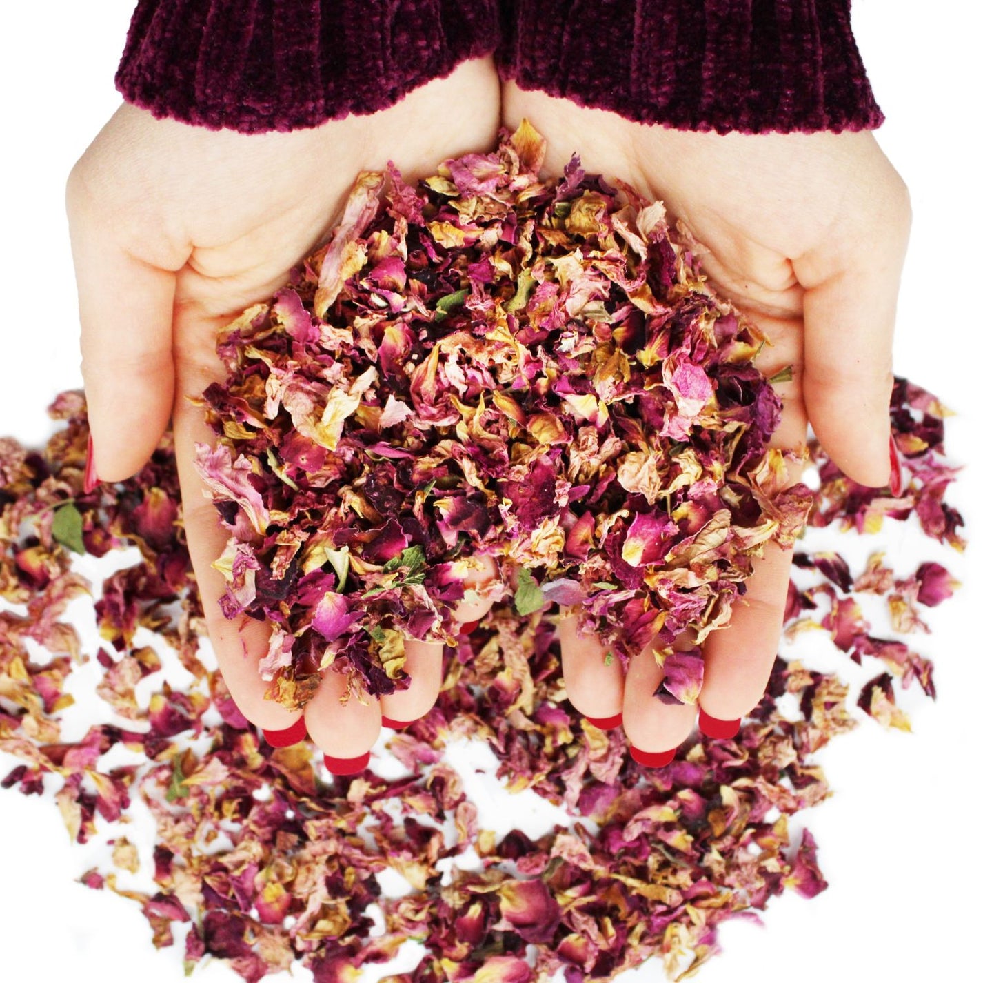 Plateau de sachets de fleurs séchées naturelles (Rose) – Cultivea